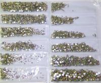 China Crystal Nail Stones Fluorescent Rainbow Color for sale