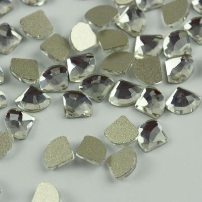 China Fan-shaped AB/Clear Stones For Clothes Bags Decoration for sale