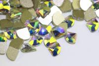 China Fan-shaped AB/Clear Stones For Clothes Bags Decoration for sale