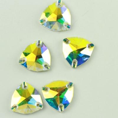 China Fat Triangle Crystal Glass AB/Clear for sale