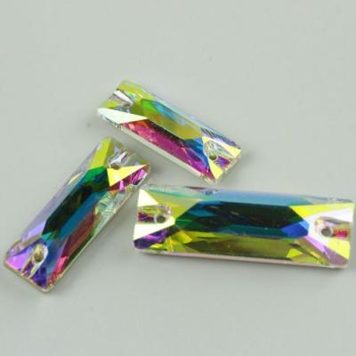 China 10x30mm Crystal Strip Square Sew On Stones for sale