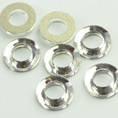 China Ring Shaped Clear Glass Non Hot Fix Rhinestones for sale