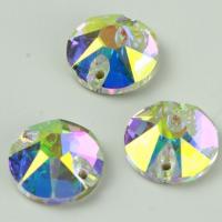 China Round Flat Top Shape Double-hole Hand-stitched Stones for sale