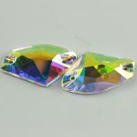 China Axe-shaped Clear Double Hole Rhinestone for sale
