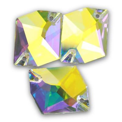China Weird-shaped Flatback Hand-stitched Double-hole Crystal Rhinestones for sale