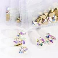 China AB Color Custom Modern Multi Shape Flat Bottom Glass Nail Rhinestone Art Decoration Rhinestones for sale