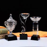 China Honor Of Crystal Wholesale K9 Crystal Trophy Awards Custom 3d Laser Engrving Crystal Glass Trophies For Business Gift for sale