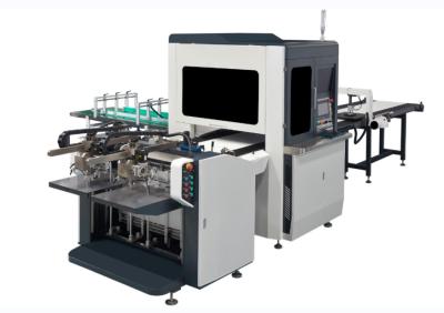 China Bi-Channel Intelligent Fully Automatic Rigid Box Hardcover Visual Positioning Paper Gluing Machine for sale