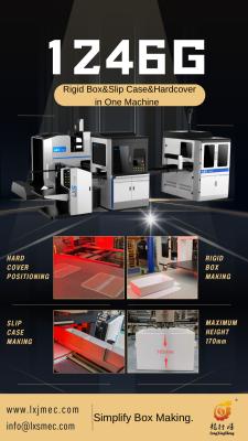 China LS-1246G Semi-Automatic Multifunctional Rigid Box Machine For Hardcover cardboard Book Cover Making for sale