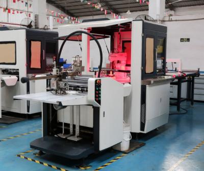 China Automatic Rigid Box Making Machine for Watch Toy Phone Shoes with Visual Positioning for sale