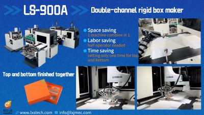 China Fully Automatic Double Positioning Double Molding Rigid Box Positioning Machine for sale