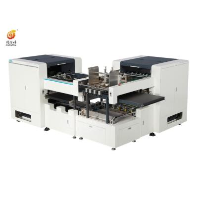 China LS-G5 Automatic Setting Dual-Direction Grooving Machine for Cardboard - 2+2 Slots, Auto Turning, 50-150 pcs/min for sale
