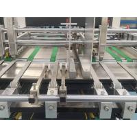 China LS-1200G Automatic Cutting and Grooving Machine for Cardboard - 4 Slots, Grooving + Corner Cutting, 20-80 pcs/min for sale