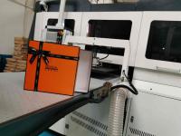 China Cellphone Perfume Rigid Box Manufacturing Machine With Dual Box Wrapping System for sale