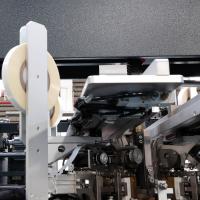 China Panasonic PLC Cardboard Box Making Machine , 380V Sweet Box Making Machine for sale