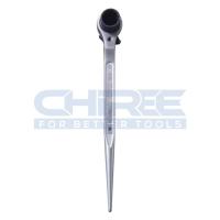 China Chromed Finishing Construction Spud Ratchet 19 x 22 mm 315mm Cr-V Steel Socket for Scaffolding for sale