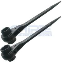 China Hot Sale Construction Spud Ratchets 22 x 24mm 360mm Scaffolding Podger Ratchet Wrench for Rigging Hand Tools for sale