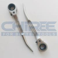 China New Design Flush Type Double Size Socket Ratchet 19 x 22mm Scaffolding Podger Ratchet Length 250mm as Construction Tools for sale