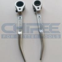 China New Design Flush Type Double Size Socket Ratchet 19 x 22mm Scaffolding Podger Ratchet Length 250mm as Construction Tools for sale