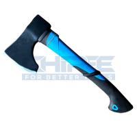 China Hot Sale Fiberglass Handle Forged Hatchet Axe Camping Scouting Bushcraft Hatchet Axe for sale