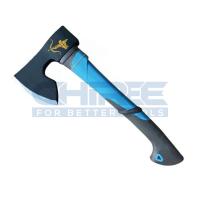 China Hot Sale Fiberglass Handle Forged Hatchet Axe Camping Scouting Bushcraft Hatchet Axe for sale