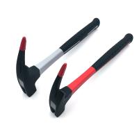 China Nailing Tools Roofer Hammer Checkered Face Black Hammer Head 600g Single Claw Fiberglass Roofing Hammers for sale