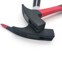 China Nailing Tools Roofer Hammer Checkered Face Black Hammer Head 600g Single Claw Fiberglass Roofing Hammers for sale