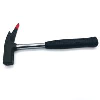 China Tubular Handle Roofer Hammer Checkered Face Black Head 600g Nail Holder Roofing Hammers for sale