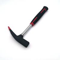 China Tubular Handle Roofer Hammer Checkered Face Black Head 600g Nail Holder Roofing Hammers for sale
