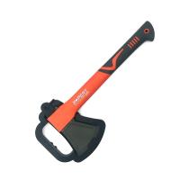 China Fiskar Type 800g Wedge Axe Fiberglass Handle Hollow Grip Forged Steel Hatchet Axe 38cm Long for sale