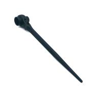 China Reversible Double Socket 19 x 24mm Scaffold Spud Ratchet Forged Podger Ratchet 315mm Long for sale