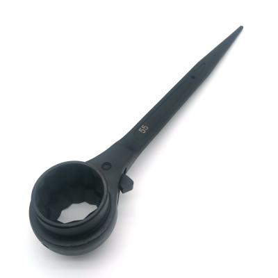 China Double Sockets 50mm 55mm Scaffolding Reversible Podger Ratchet Forged Shaft Spud Ratchet Wrench for sale