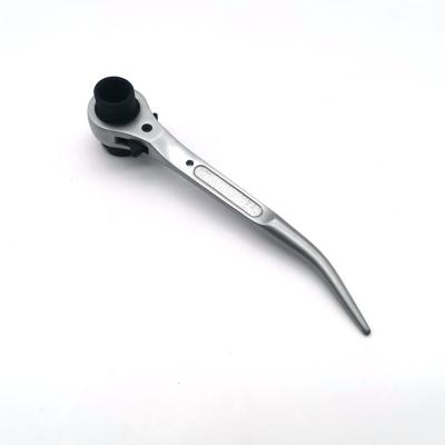 China Cranked Spud Ratchet 19/21mm Scaffolding Podger Ratchet Forged Shaft Stubby Podger Wrench for sale