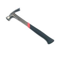 China 20oz Straight Claw Hammer with Magnetic Nail Starter, One-piece Steel Design Framing Hammer with Large Striking Face for sale