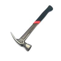 China 20oz Straight Claw Hammer with Magnetic Nail Starter, One-piece Steel Design Framing Hammer with Large Striking Face for sale