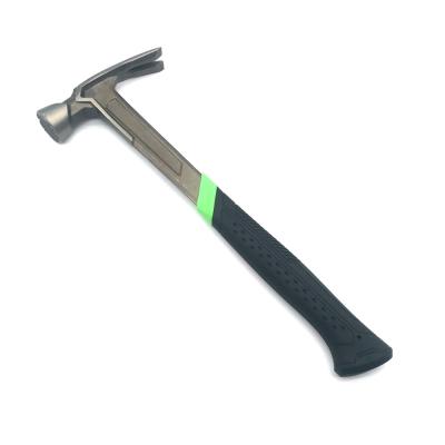 China Shock-Absorbing Grip 20oz Framing Hammer, Wholly Forged Straight Rip Claw Hammer with Magnetic Nail Set for sale
