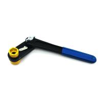 China Waterworks Ratchet Wrenches Adjustable Pivot Blue Handle Double Hex Socket 1-1/4