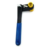 China Waterworks Lineman Power Line 1-1/4In x 1-1/ 16In Double Socket Pivot Handle Ratchet Wrench Blue for sale