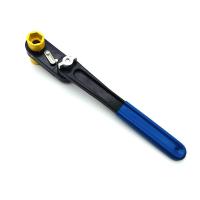China Waterworks Lineman Power Line 1-1/4In x 1-1/ 16In Double Socket Pivot Handle Ratchet Wrench Blue for sale