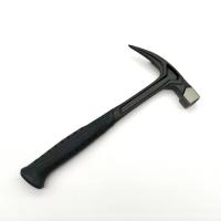 China All Steel Roofing Hammer 600g Wholly Forged Single Claw Magnetic Nail Holder Side Nail Puller Fiberglass Rubber OEM for Roofers for sale