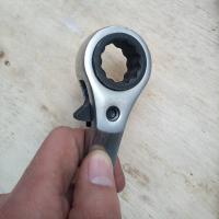 China Cranked Taper End Reversible Bi-hex Two Sized Socket 21mm 24mm Scaffolding Ratchet Podger Wrench Spanner for sale