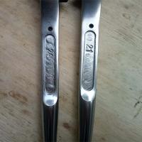 China Cranked Taper End Reversible Bi-hex Two Sized Socket 21mm 24mm Scaffolding Ratchet Podger Wrench Spanner for sale