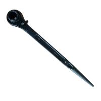 China Black Scaffolding Tools Carbon Steel Forged Straight Podger Handle 22mm 24mm Ratcheting Socket Spanner for sale