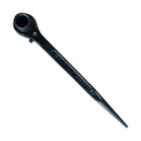 China Black Scaffolding Tools Carbon Steel Forged Straight Podger Handle 22mm 24mm Ratcheting Socket Spanner for sale