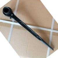 China Black Scaffolding Tools Carbon Steel Forged Straight Podger Handle 22mm 24mm Ratcheting Socket Spanner for sale