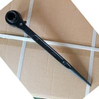China Black Scaffolding Tools Carbon Steel Forged Straight Podger Handle 22mm 24mm Ratcheting Socket Spanner for sale
