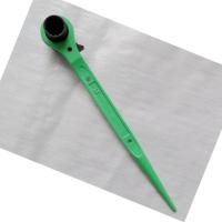 China Scaffolder Rigging Tools Powder Plated Double Sockets 19mm 21mm Straight Handle Podger Ratchet Spanner for sale