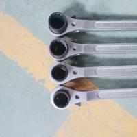 China Scaffold Rigger Tools 19x22 mm Straight Podger Handle Nickel Finish Scaffold Ratchet Spanners for Germany USA for sale