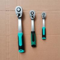 China High Torque Soft Grip Ratchet Socket Wrench 1/2in Male Square Drive Quick Release Socket Ratchet Wrench for sale