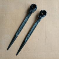 China Black Phosphated Sunk Hater Ratcheting Wrench 17mm x 22mm Long Sharp Bar Podger Ratchet Spanner for Gripping for sale